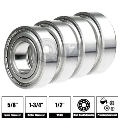 4x 1633-ZZ Ball Bearing 1.75in x 0.625in x 0.5in ZZ 2Z Free Shipping ...