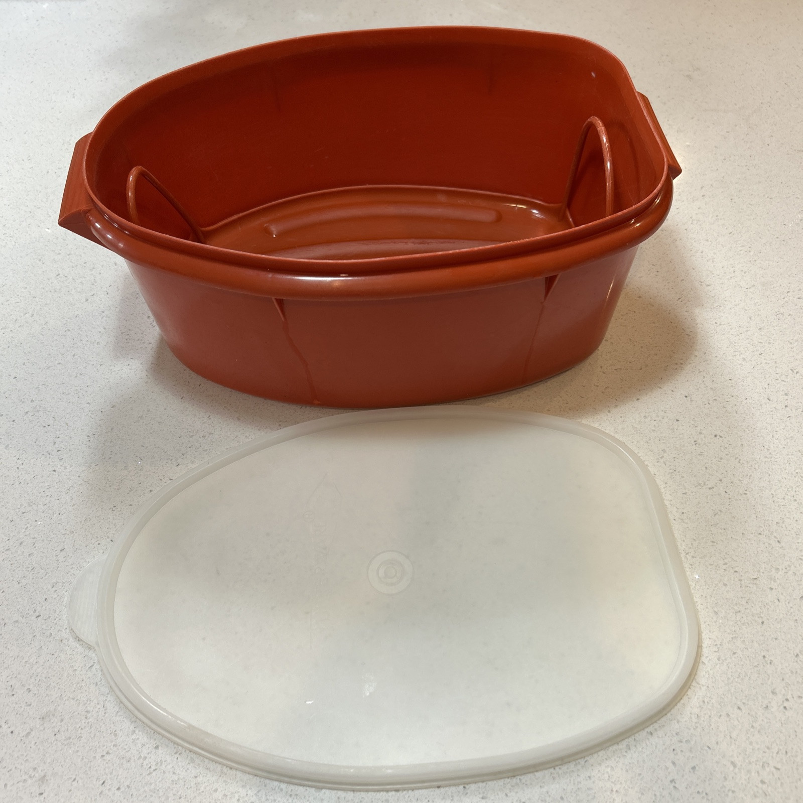 Vtg Paprika Tupperware 487-5 Ham Roast Flavor Saver Meat Keeper/Lifter ...