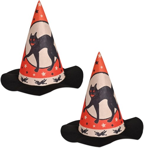 Beistle Vintage Halloween Felt Hats, Set of 2- Spooky Costume and... | eBay