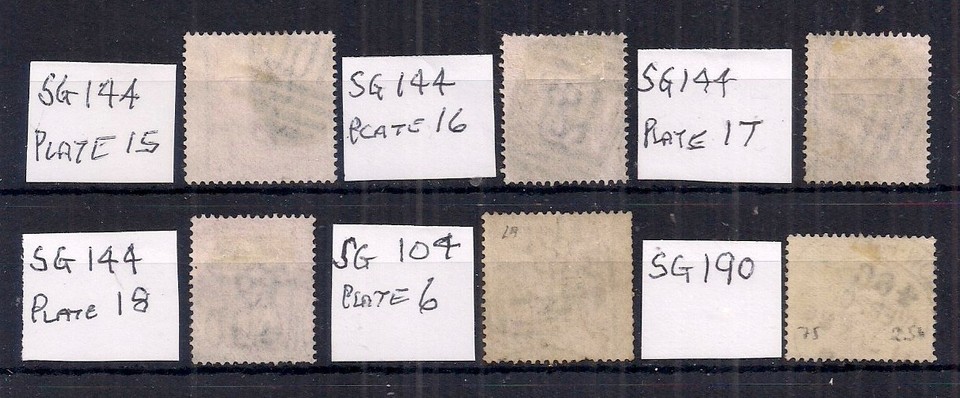 GB-QV- 6 STAMPS WITH LIVERPOOL 466 DUPLEX CANCELS.FINE USED.READ BELOW ...