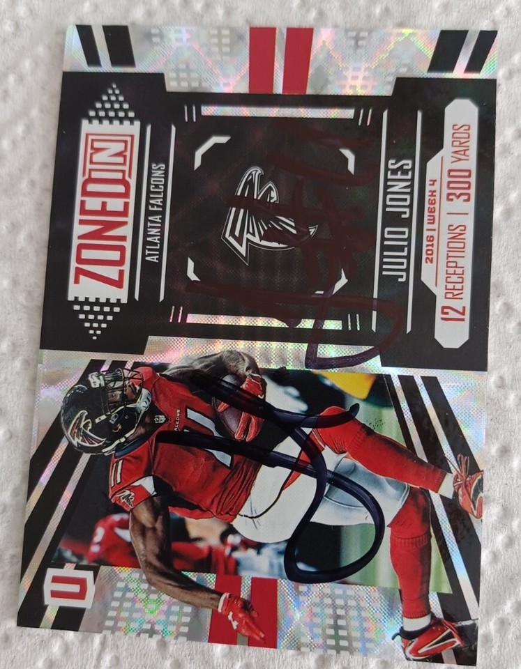 Autographed Julio Jones #ZI-4 2017 Panini Unparalleled Football Card ...