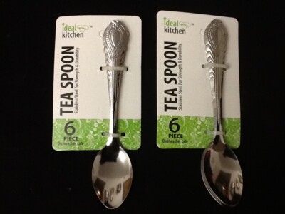 Set of 12 TEA Spoons Coffee Tea Spoon Stainless Steel Small Dozen 5 ...