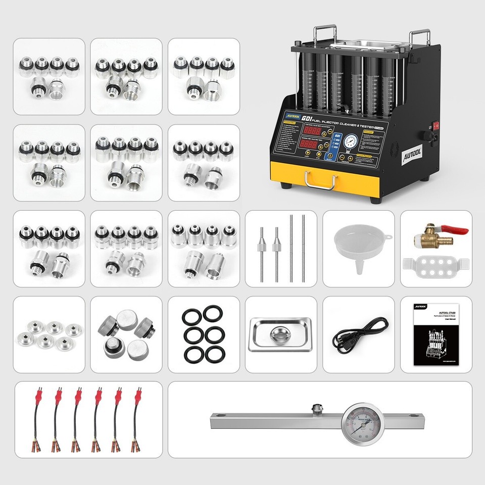 Fuel Injector Tester and Cleaner Machine Ultrasonic Heated Cleaning GDI ...