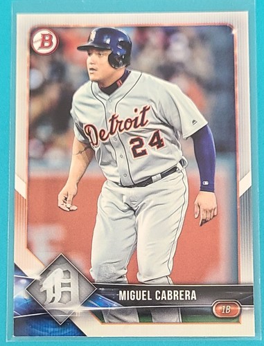 2018 Bowman #29 Miguel Cabrera Detroit Tigers Baseball Card L2 | eBay