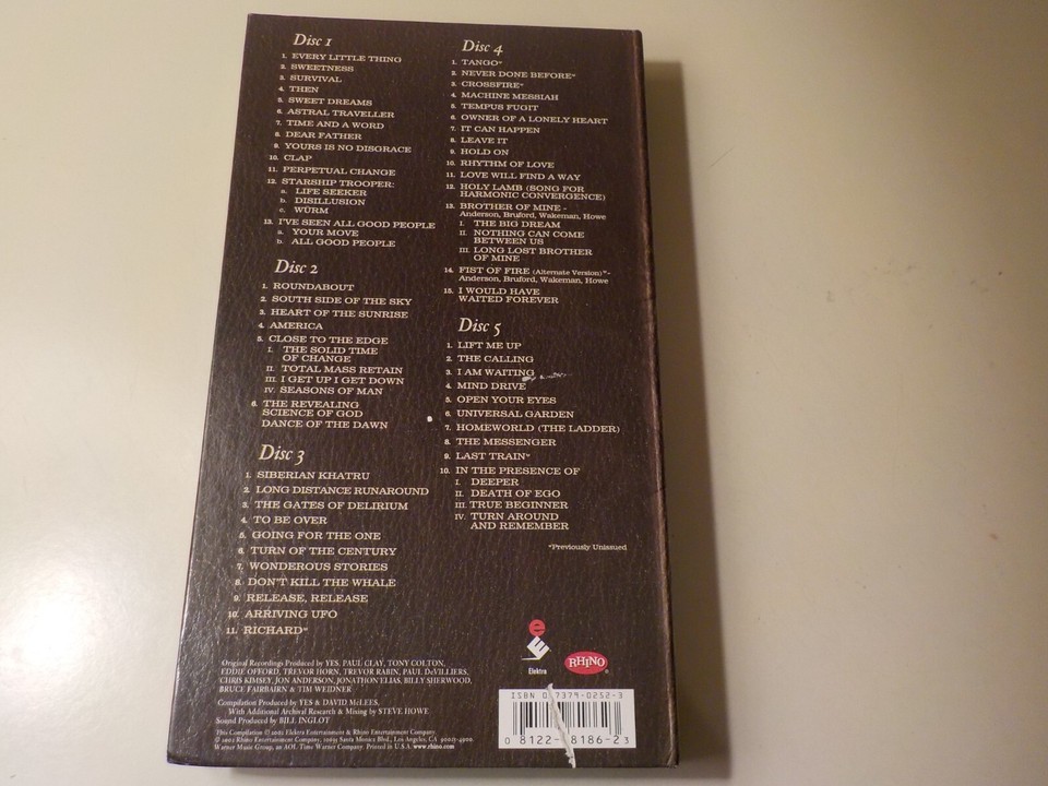 Yes In A Word 1969- 5 CD Box Set Rhino Brand New 95 Page Book **CDs Are MINT** | eBay