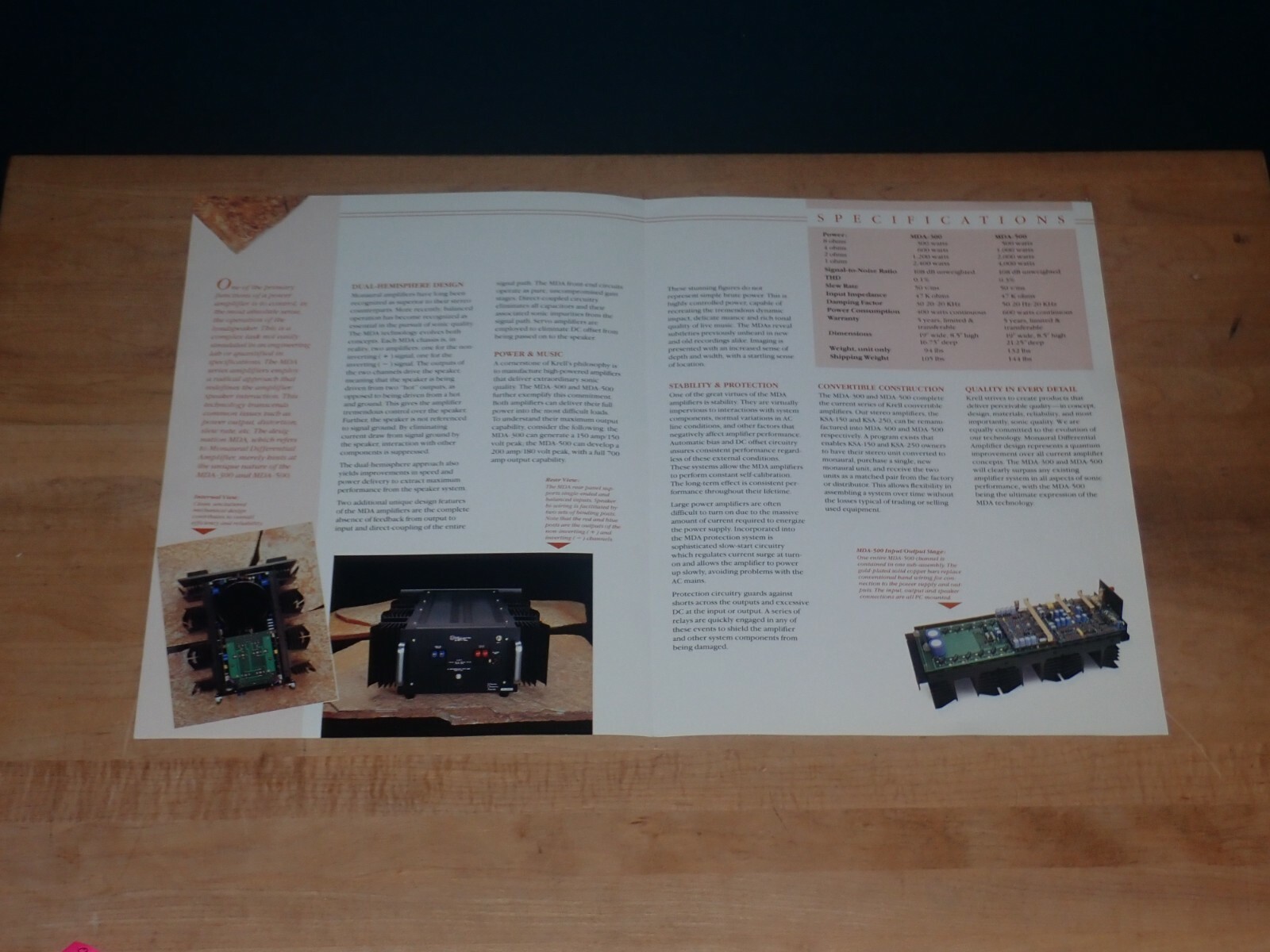 Original Krell MDA-300 & MDA-500 Brochure | eBay