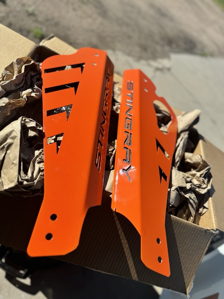 HTC 2020/2024 CORVETTE C8 ENGINE ORANGE SIDE PANELS | eBay