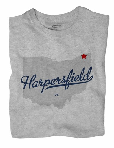 Harpersfield Ohio OH T-Shirt MAP | eBay
