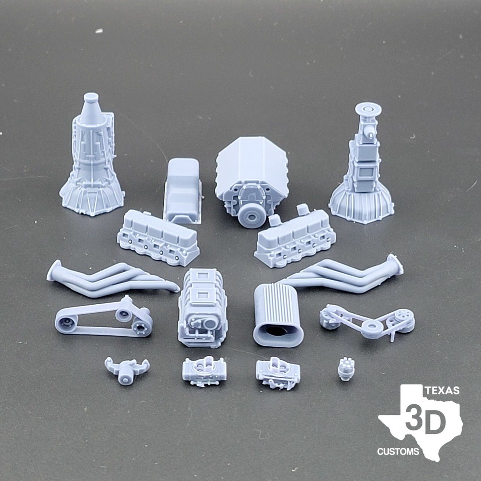 Blown 572 BBC model engine resin 3D printed 1:24-1:8 scale | eBay