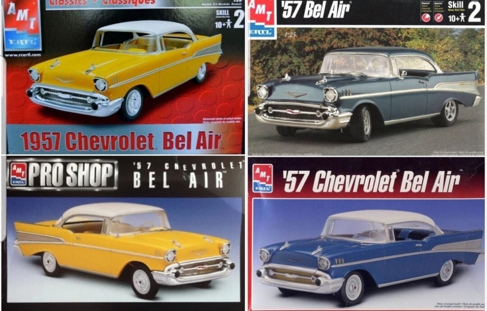 1957 Chevrolet Bel Air MINI TUBBED CHASSIS / FLOOR 1:25 AMT Model Kit ...