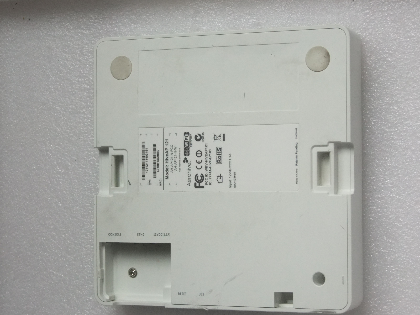 Aerohive HiveAP 121 Wireless Access Point Dual Band WiFi 802.11n AH ...