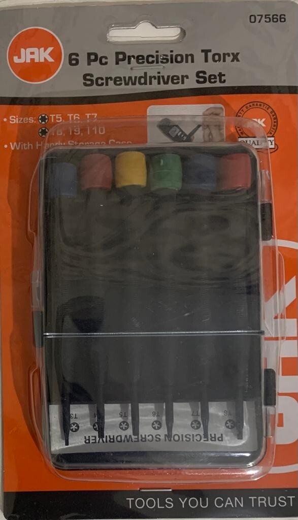 6 X Torx Star Screwdriver set Precision Screwdrivers Box Case T3 T4 T5 ...