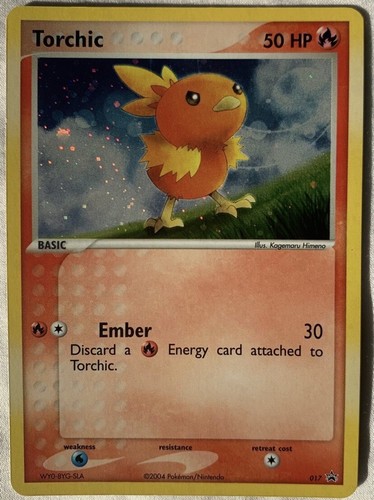Torchic 017 Black Star Holographic Pokemon Card Fermi Bubbles Grading ...
