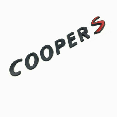 1x Cooper S Letters 3D Emblem Badge Sticker Rear Trunk MINI Boot Lid ...