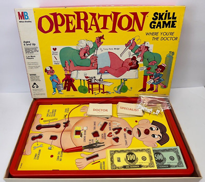 Vintage 1965 OPERATION Skill Game Milton Bradley Nice Clean Condition ...