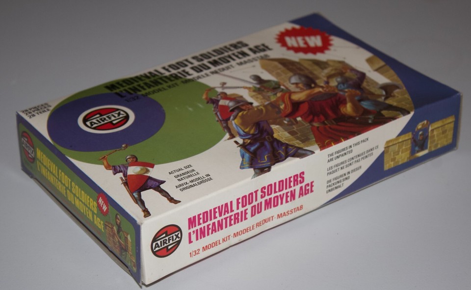Airfix Toy Soldiers medeieval foot knights 1/32 Scale new old shop ...