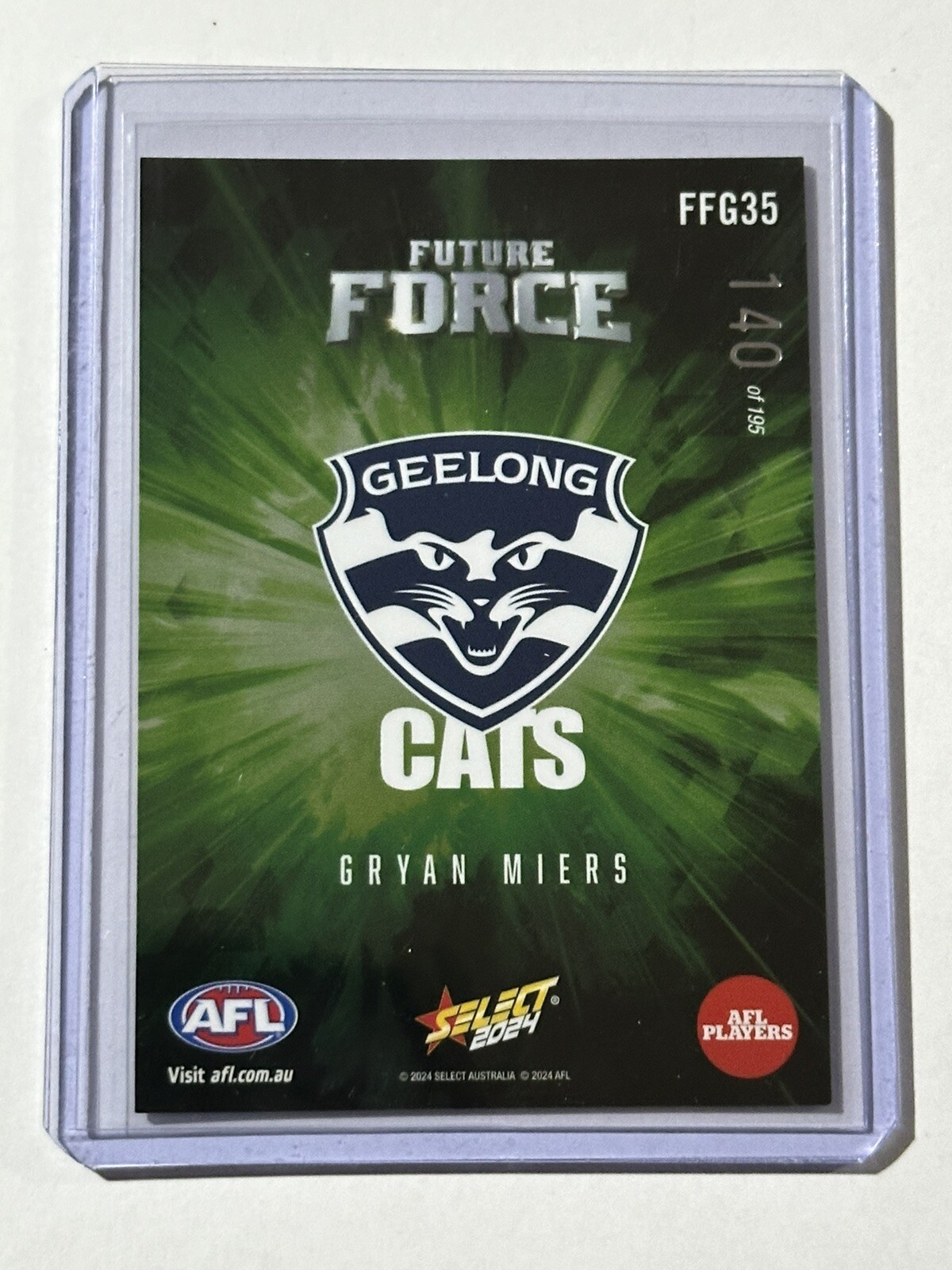 2024 Select Footy Stars Hobby Future Force Green Gryan Miers Geelong ...
