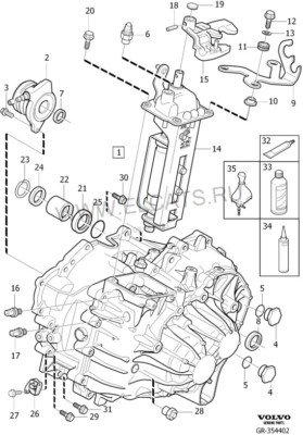 Shaft Seal kit for VOLVO Sleeve M66 AWD 47 Teeth 31437249, 31325358 ...