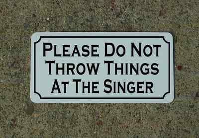 PLEASE DO NOT THROW THINGS AT SINGER Metal Sign Retro Vintage Garage ...