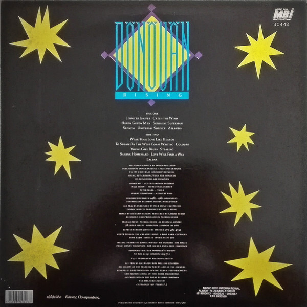 Donovan – Rising Vinyl LP Album Greek analogue press 1991 rare* NEW ...