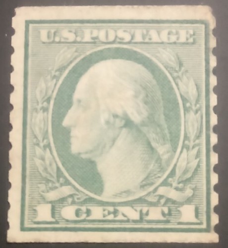 US Stamps, Scott #490 1c Washington 1916 beautifully centered XF M/NH ...