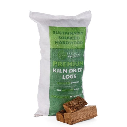 Premium Kiln Dried Hardwood Logs, 60 Litre Boot Bag, 18kg - Certainly ...