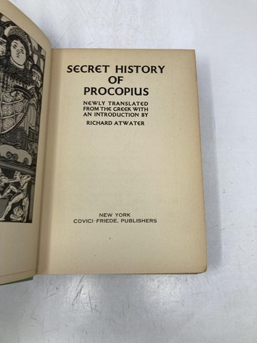Secret History of Procopius by Richard Atwater First 1st Edition VG HC ...