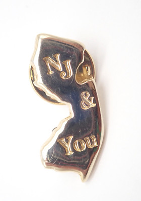 NJ & You New Jersey Gold Tone Vintage Lapel Pin | eBay