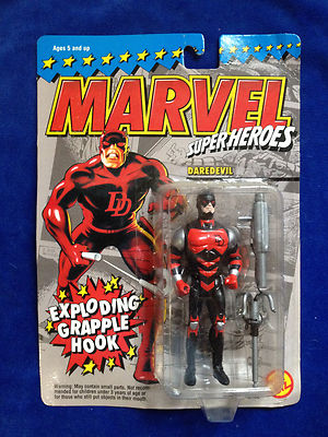 DAREDEVIL exploding grapple hook Marvel Super Heroes 1994 Toy Biz Action Figure | eBay