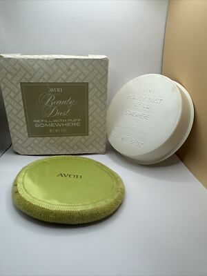 Avon BEAUTY DUST “Somewhere” Dusting Powder Refill w/ Puff - 6oz ...