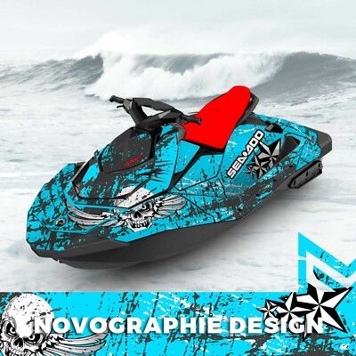 SEADOO SPARK trixx GRAPHIC KIT 2up + 3up Jet Ski SEA DOO Decal Vinyl ...