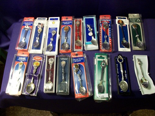 Vintage Collectors Spoon Bundle Mixed Lot 17 Spoons NIB Unique ...