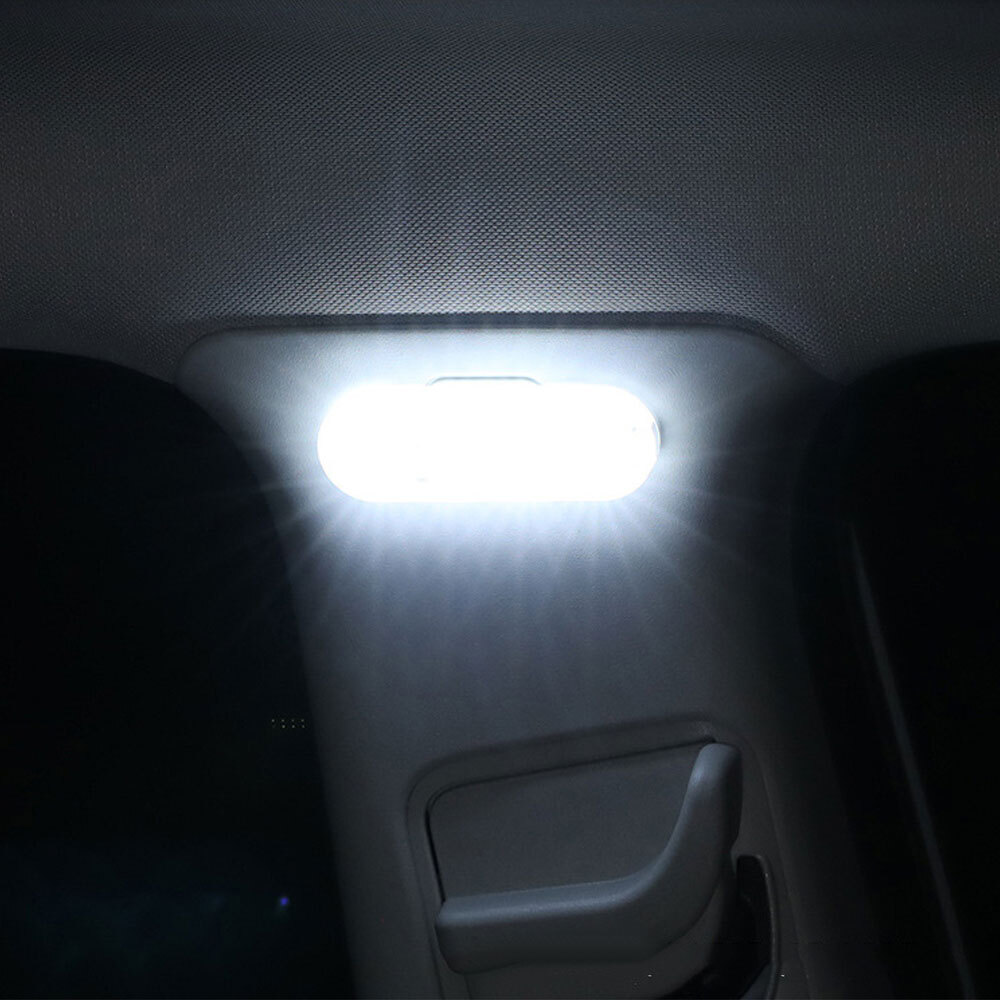 Mini Car LED Touch Light Interior USB Rechargeable Lamp Magnetic ...