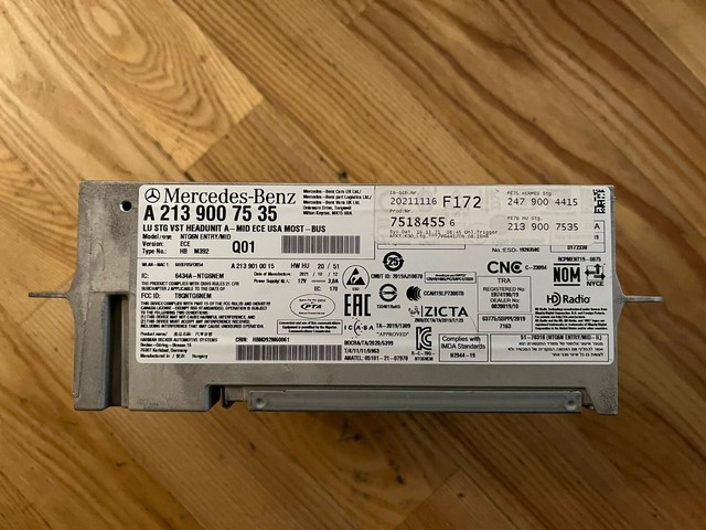 MERCEDES W213 Year Unit Navigation Headunit High ECE DAB A2139008829 ...