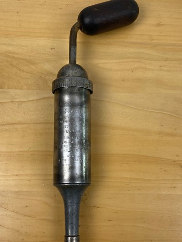 Vintage Alemite Operation Number 7-C Vacuum Grease Gun with Wood Handle ...