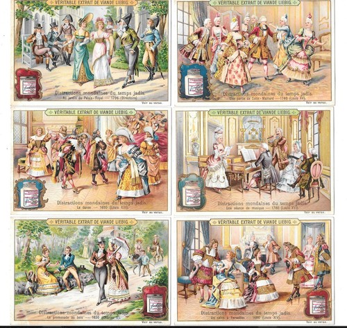 LIEBIG TRADE CARDS, FRANCE IN OLDEN TIMES 1902 Set of 6 Cards (S702 ...