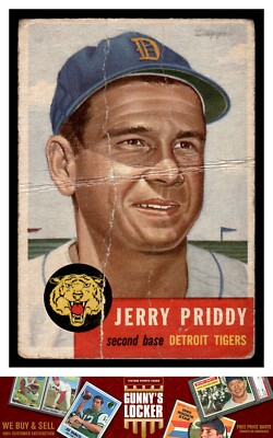 1953 Topps Jerry Priddy 113 Detroit Tigers | eBay