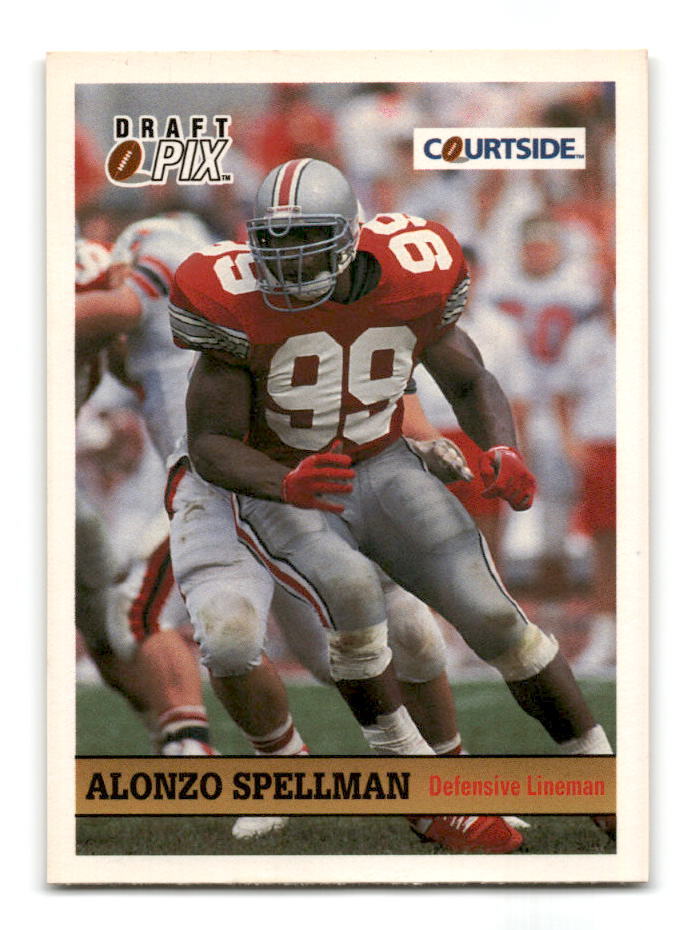 1992 Courtside Football #60 Alonzo Spellman RC Chicago Bears | eBay