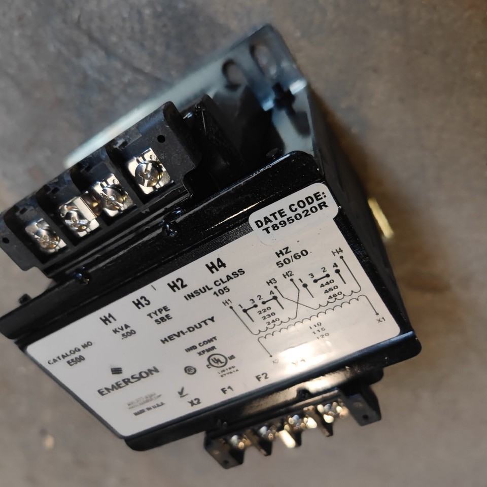 Emerson SolaHD E500 SBE Control Transformer, 240/480 VAC / 120VAC 0.5 ...