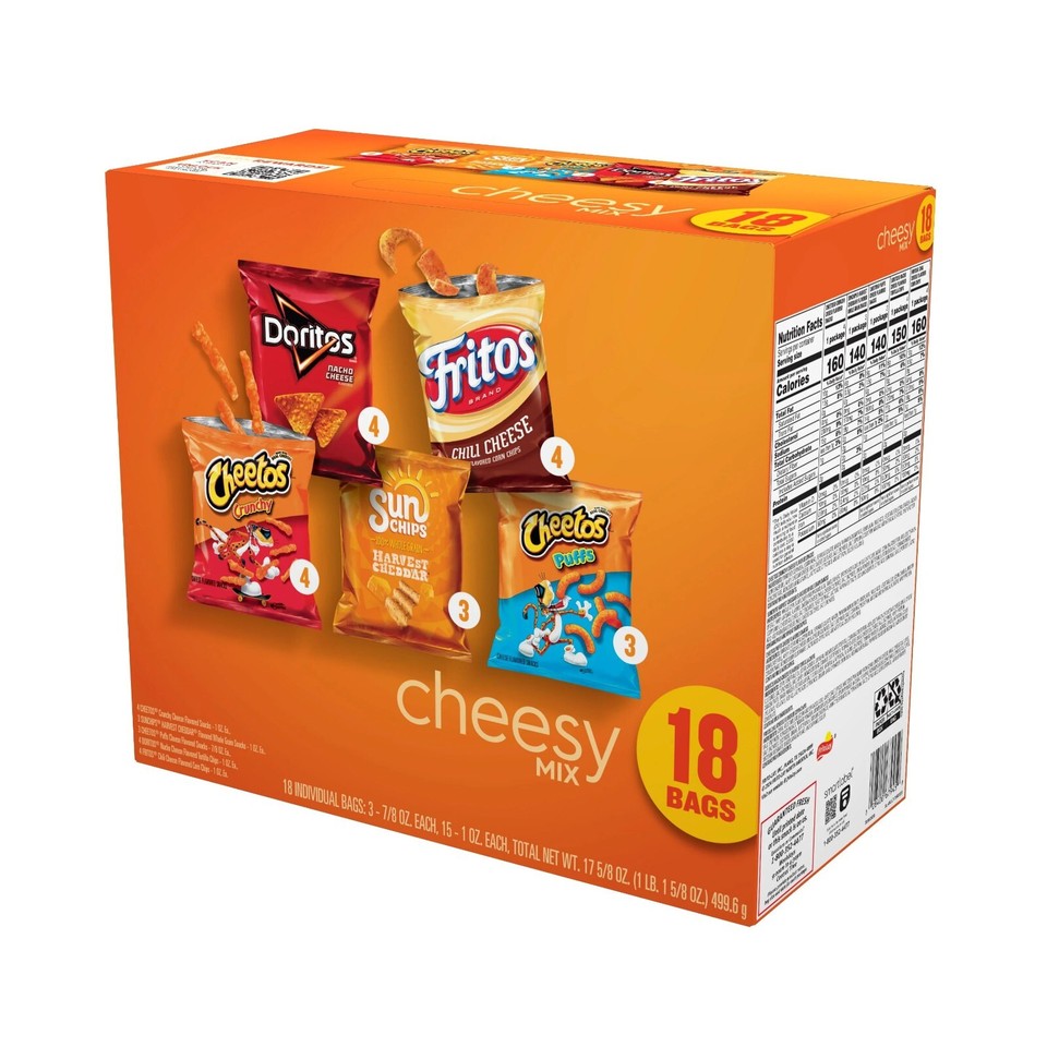 Frito-Lay Cheesy Snack Chips Variety Pack, 18 Count Multipack Box | eBay