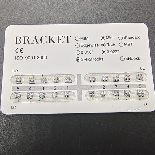 20 Sets Dental Orthodontic Brackets Braces Mini Roth 022 Slot 345 with ...