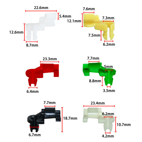 24PCS Car Nylon Rivets Door Lock Rod Clips 5mm Rod Size Push Clip ...