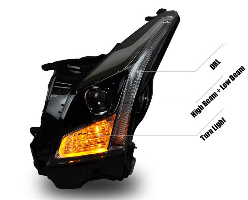 2013-2019 Cadillac ATS Headlight Assembly Left LED Cold White | Black ...