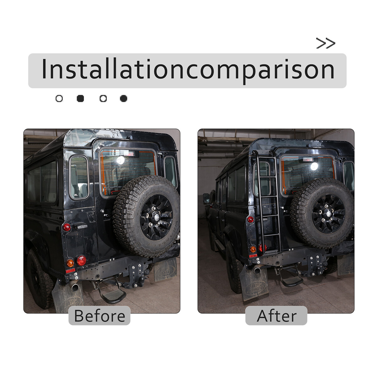 Aluminum Car trunk Rear Tail Door Ladder Climbing For Defender L316 ...