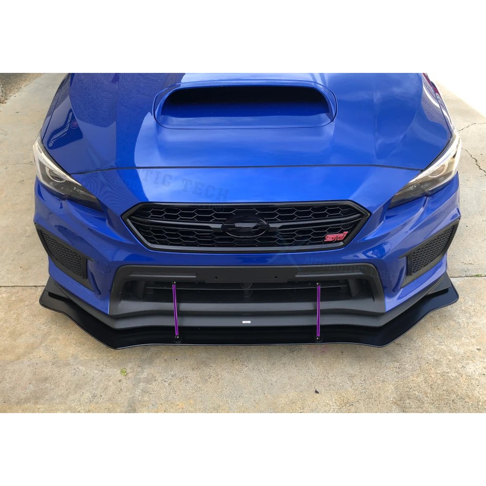 Purple Alloy 7.87'' Front Bumper Lip Splitter Strut Rod Tie Support Bar ...