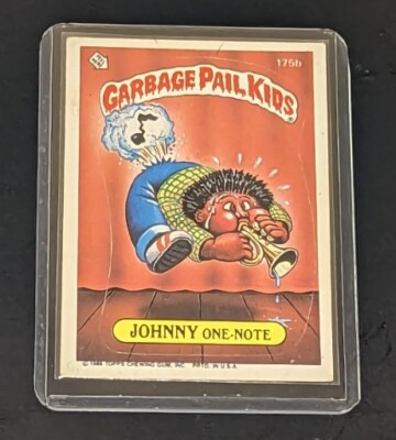 1986 Garbage Pail Kids Johnny One-Note #175b (Side Puzzle Back ...