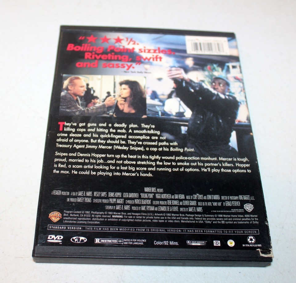 Boiling Point (DVD, 1998) Wesley Snipes, Dennis Hopper, Lolita ...