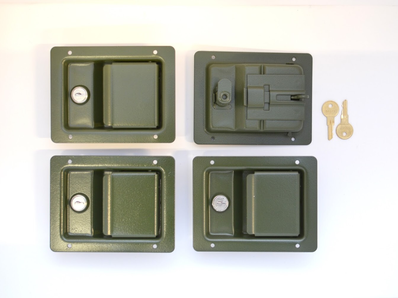4 GREEN Single Locking door latch handles fits Military HUMVEE M998 ...