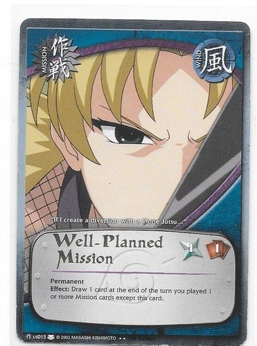 NARUTO FIRST EDITION CCG WELL-PLANNED MISSION US015 GOLD RARE | eBay