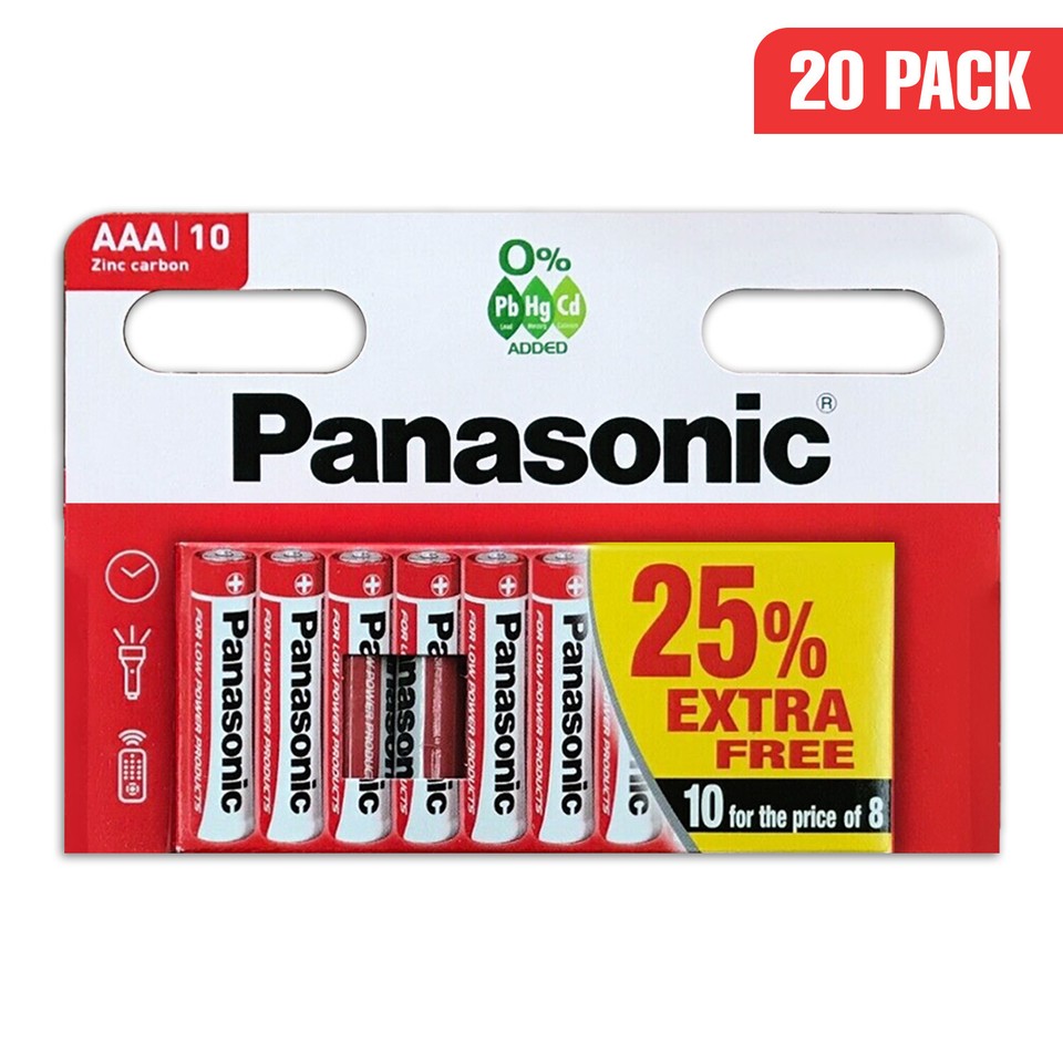 AA AAA Panasonic Zinc Carbon Batteries R6 LR3 CR2016 CR2025 CR2032 Coin ...